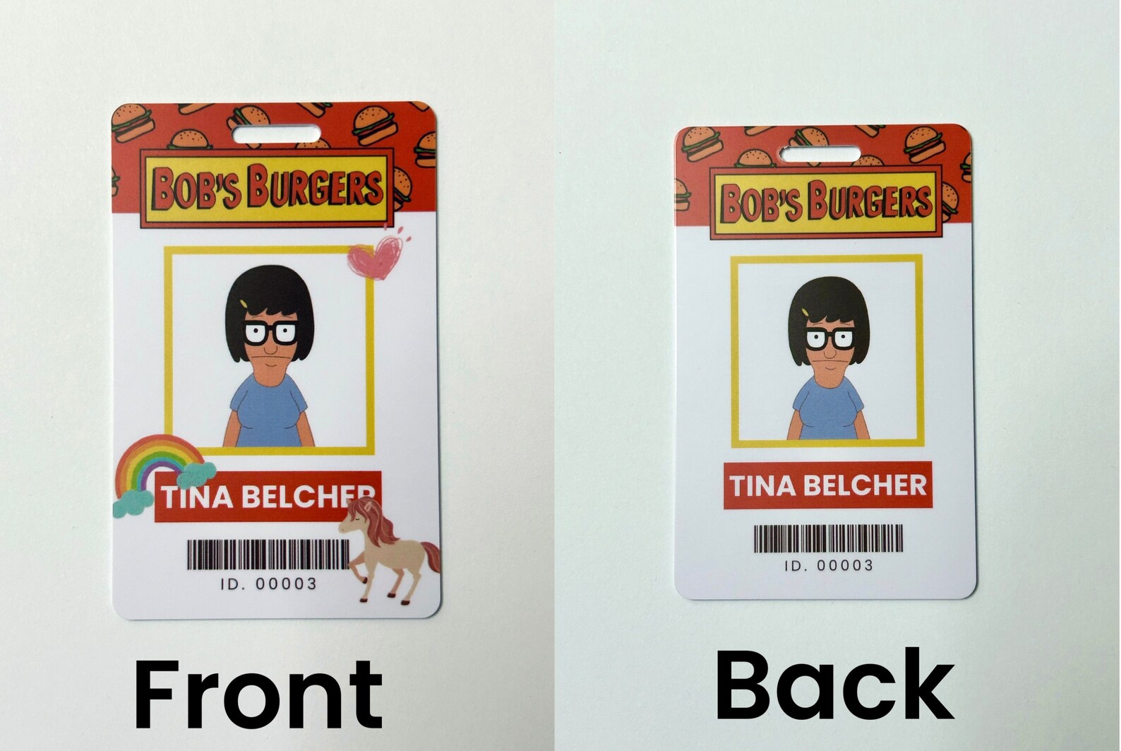 Bob's Burgers ID Badge Name Tag Cosplay Costume Dress up Prop Louise ...