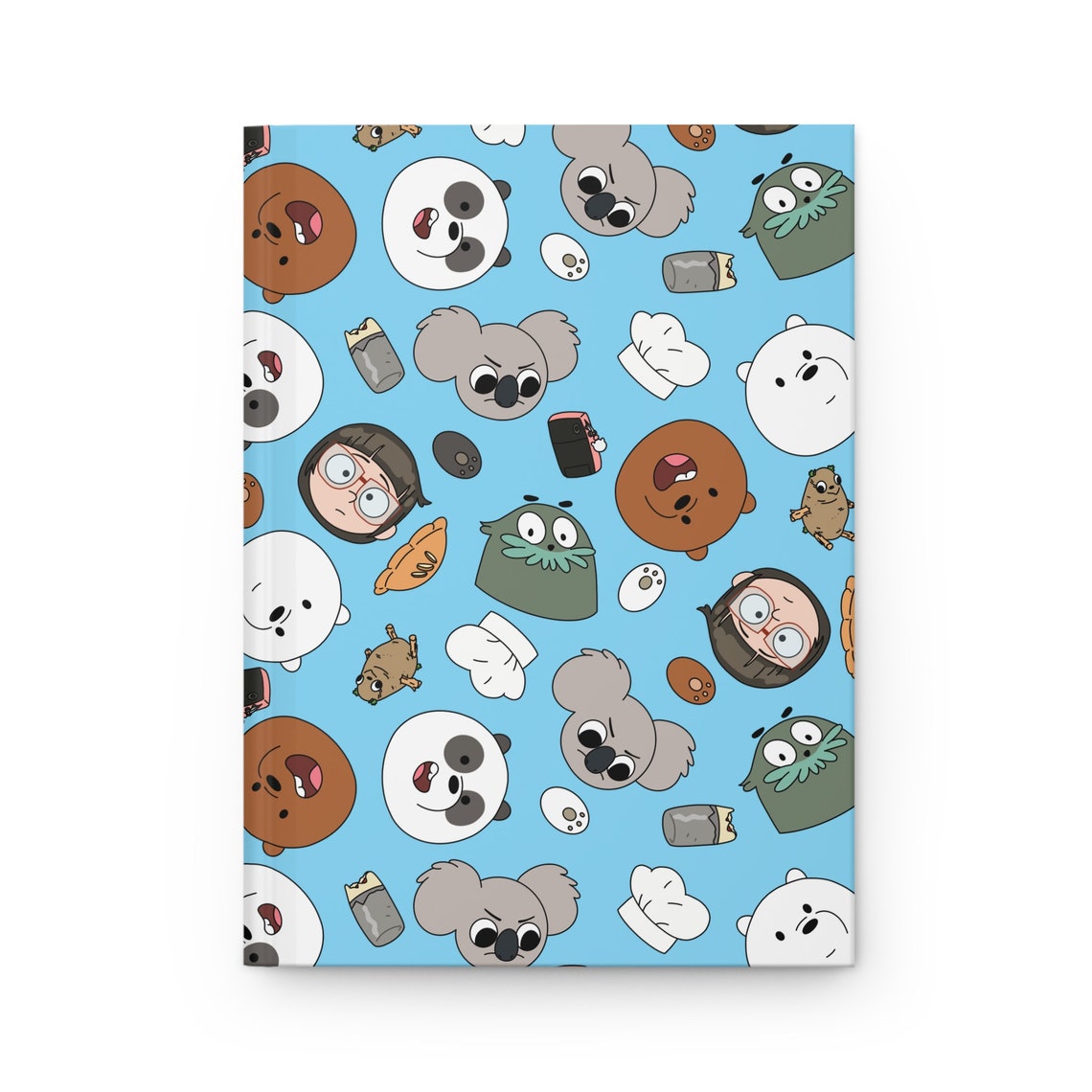 We Bare Bears Notebook | Grizzly Panda Ice Bear Hardcover Journal Matte ...