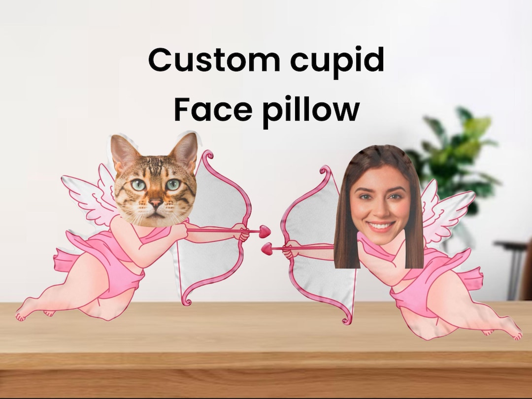 Custom Cupid Face Plushie | Valentine's Day Custom Shaped Pillows Vday ...