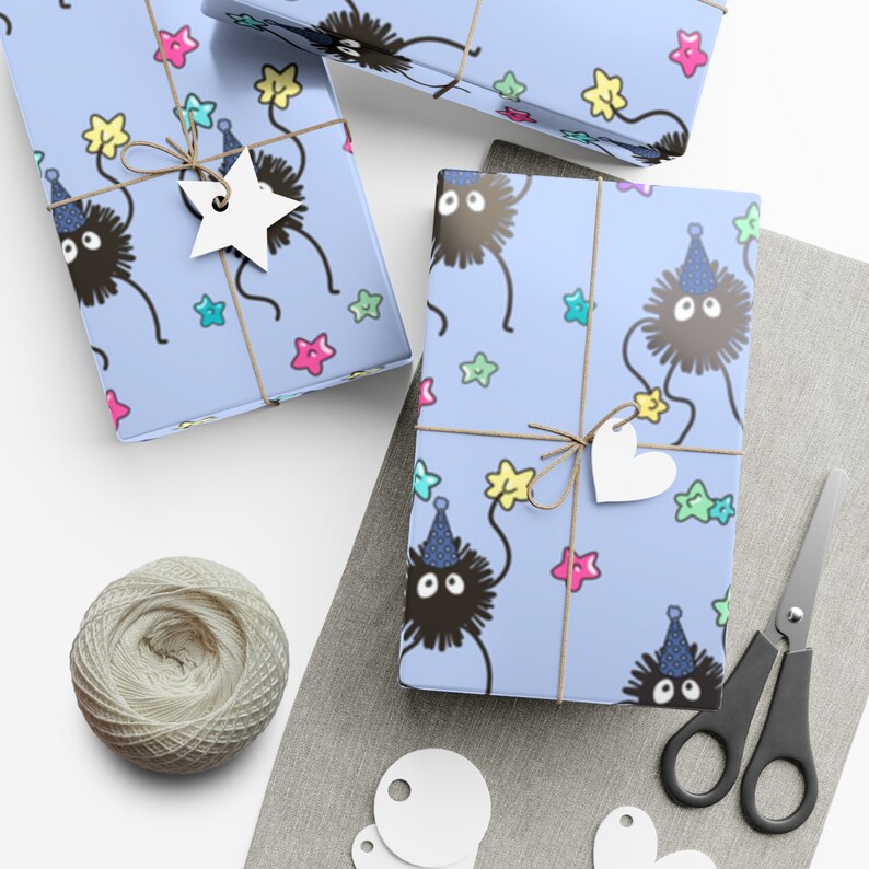 Sprite Birthday Gift Wrap Papers | Kawaii Cute Purple Star Sprite ...