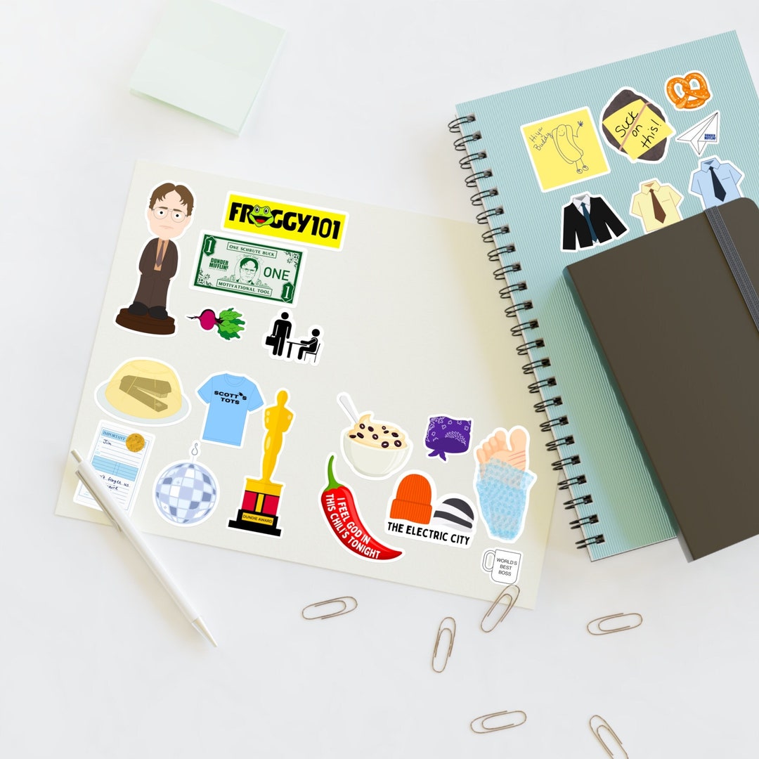 The Office Sticker Sheets | Dunder Mifflin Stickers Merch Pack Scott's ...