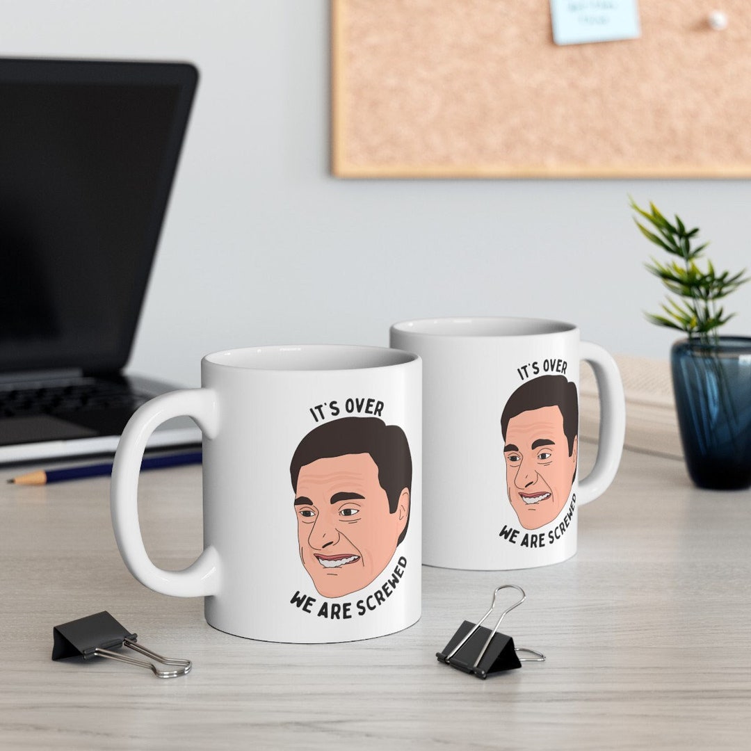 Michael Scott Jim Halpert Mug | the Office Ceramic Mug Meme Face Funny ...
