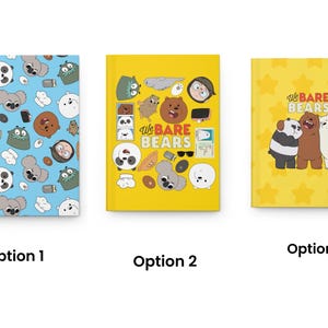 We Bare Bears Notebook | Grizzly Panda Ice Bear Hardcover Journal Matte ...