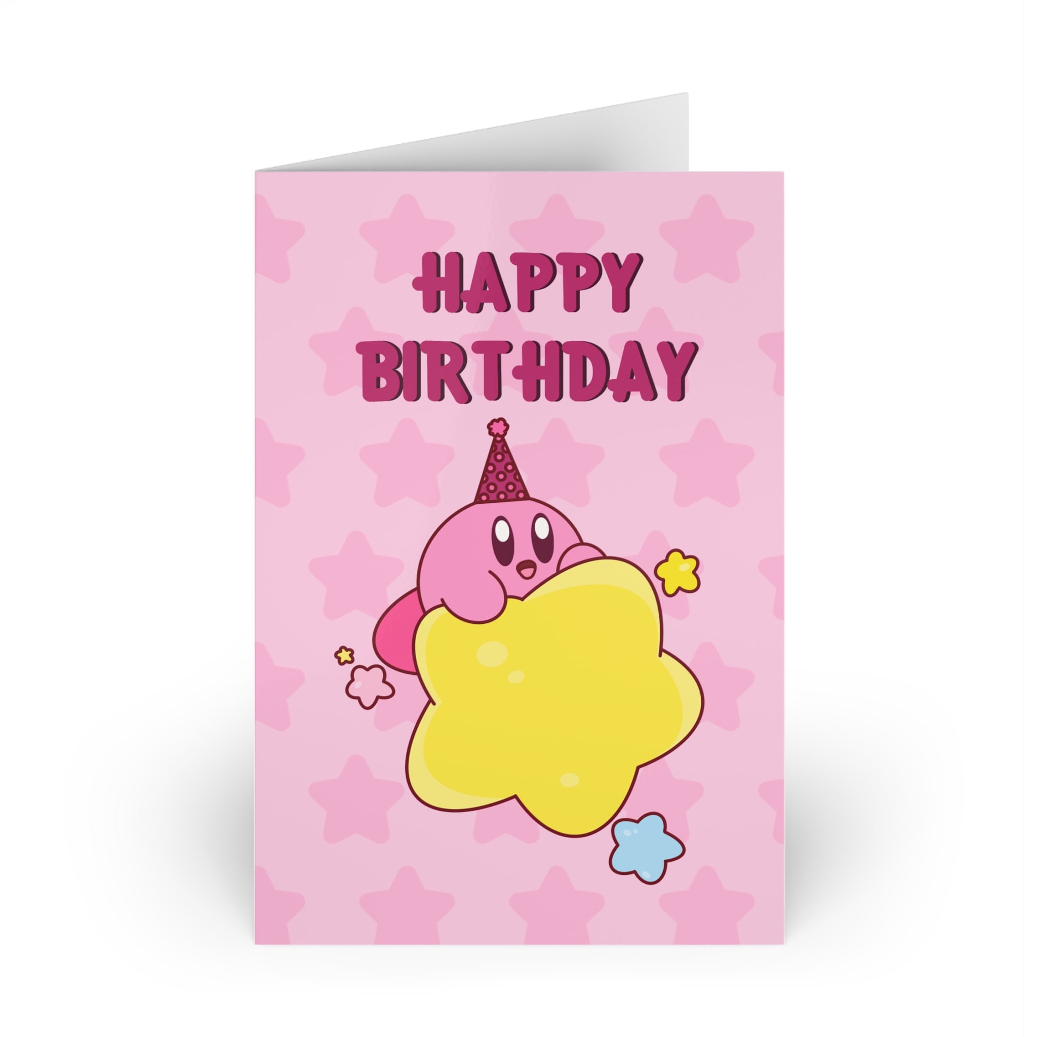 Kirby Birthday Card Kirby Happy Birthday Card Greeting Cards Cute for ...