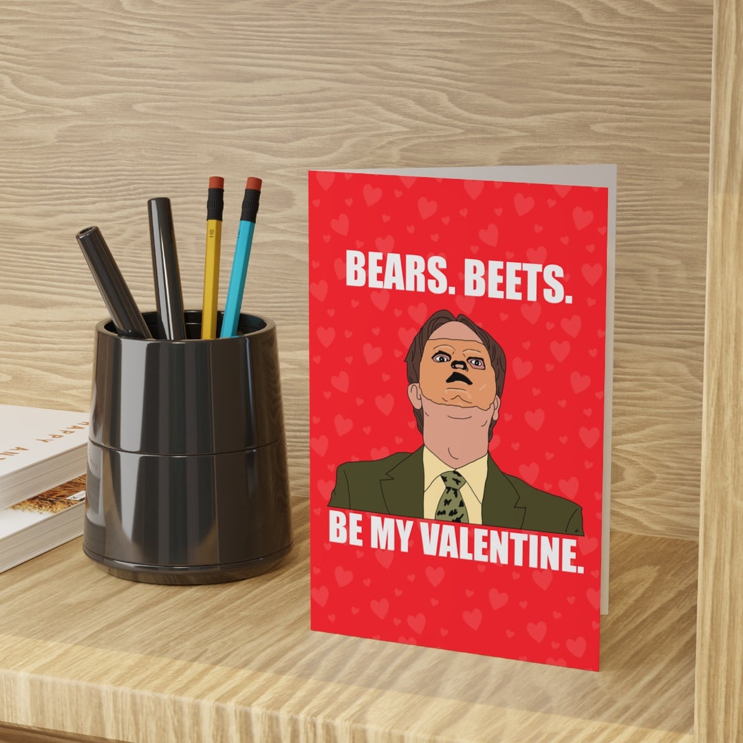 Dwight Schrute Bears Beets Be My Valentine Card | the Office Dunder ...