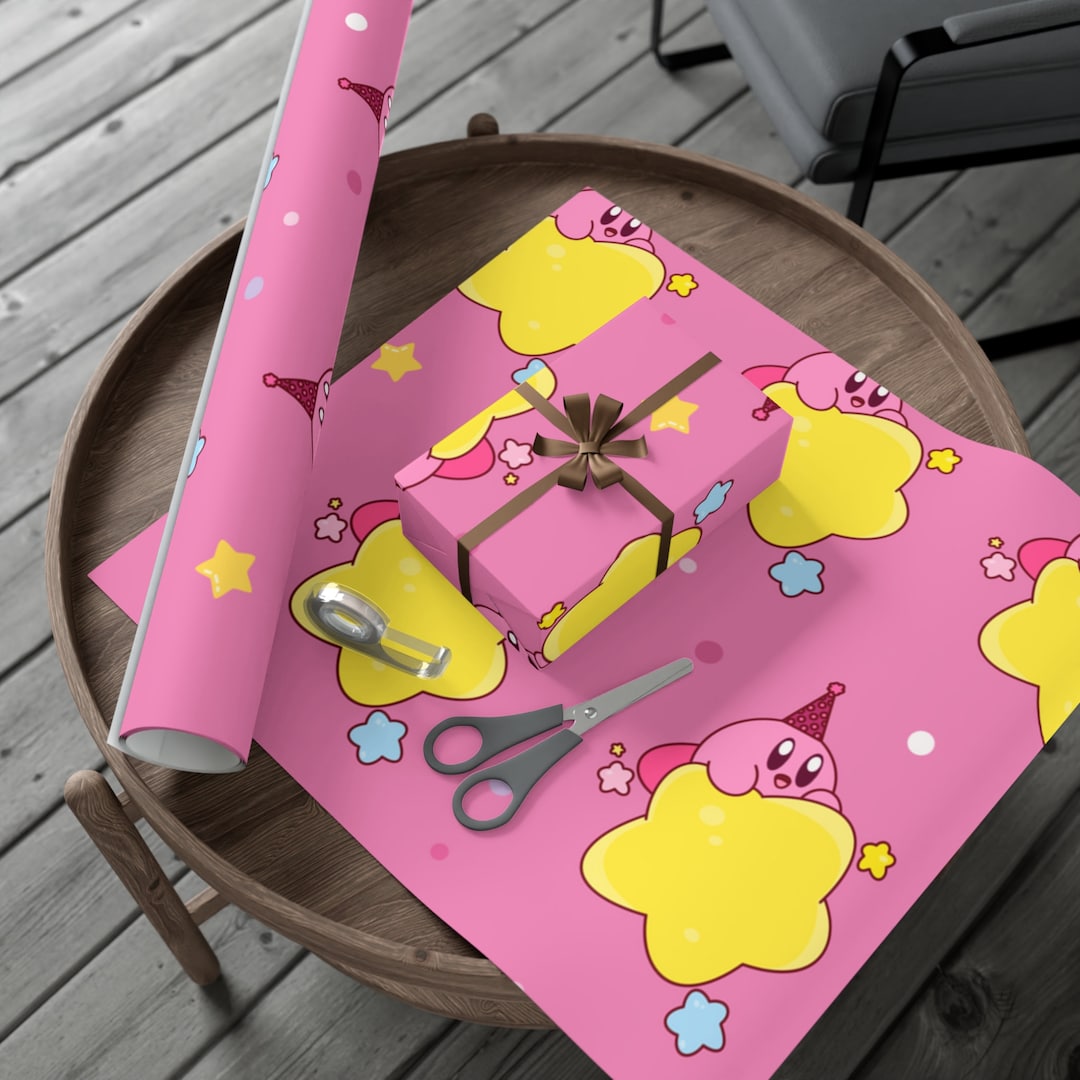 Kirby Birthday Wrapping Paper Kirby Gift Wrap Papers Happy Birthday for ...