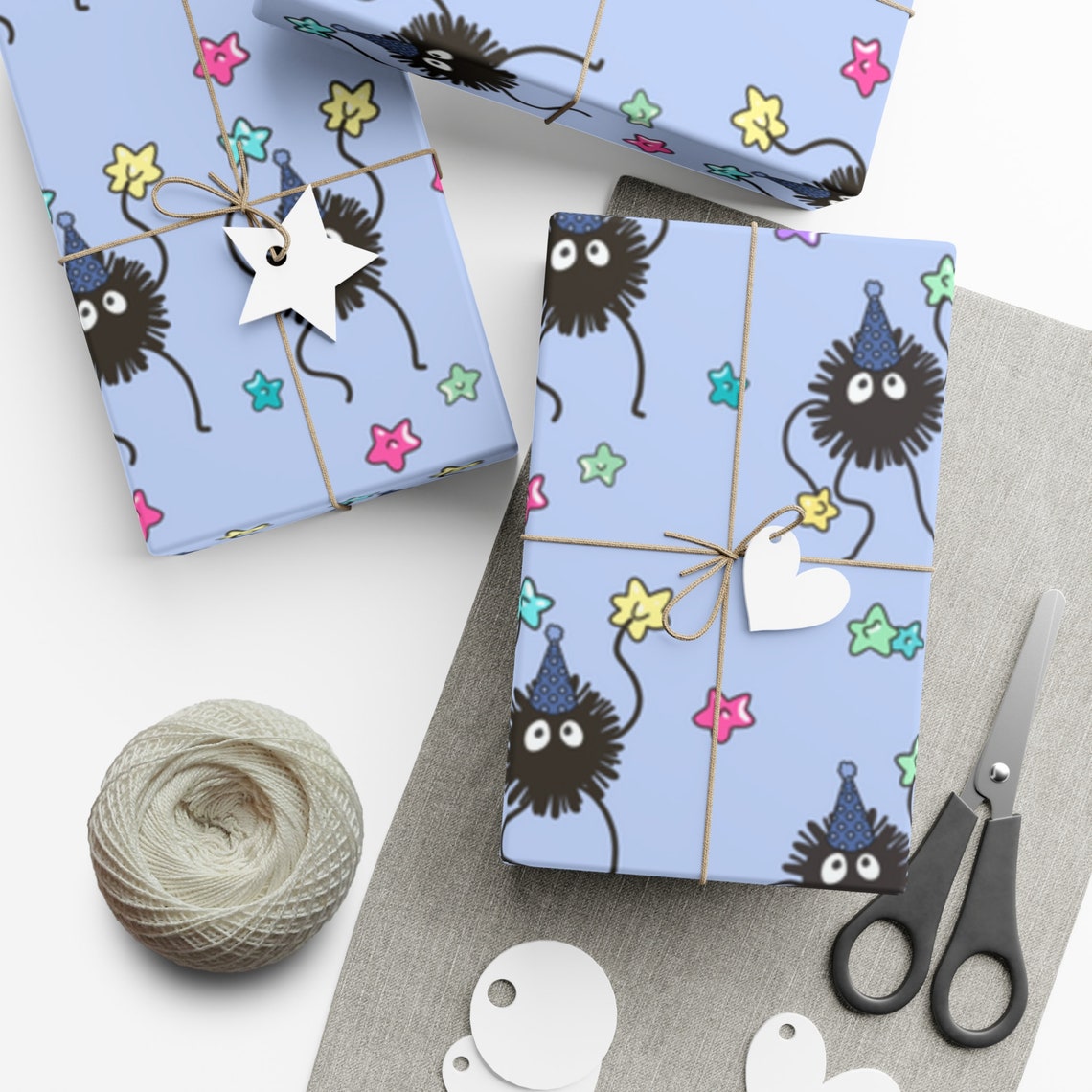 Sprite Birthday Gift Wrap Papers Kawaii Cute Purple Star Sprite ...