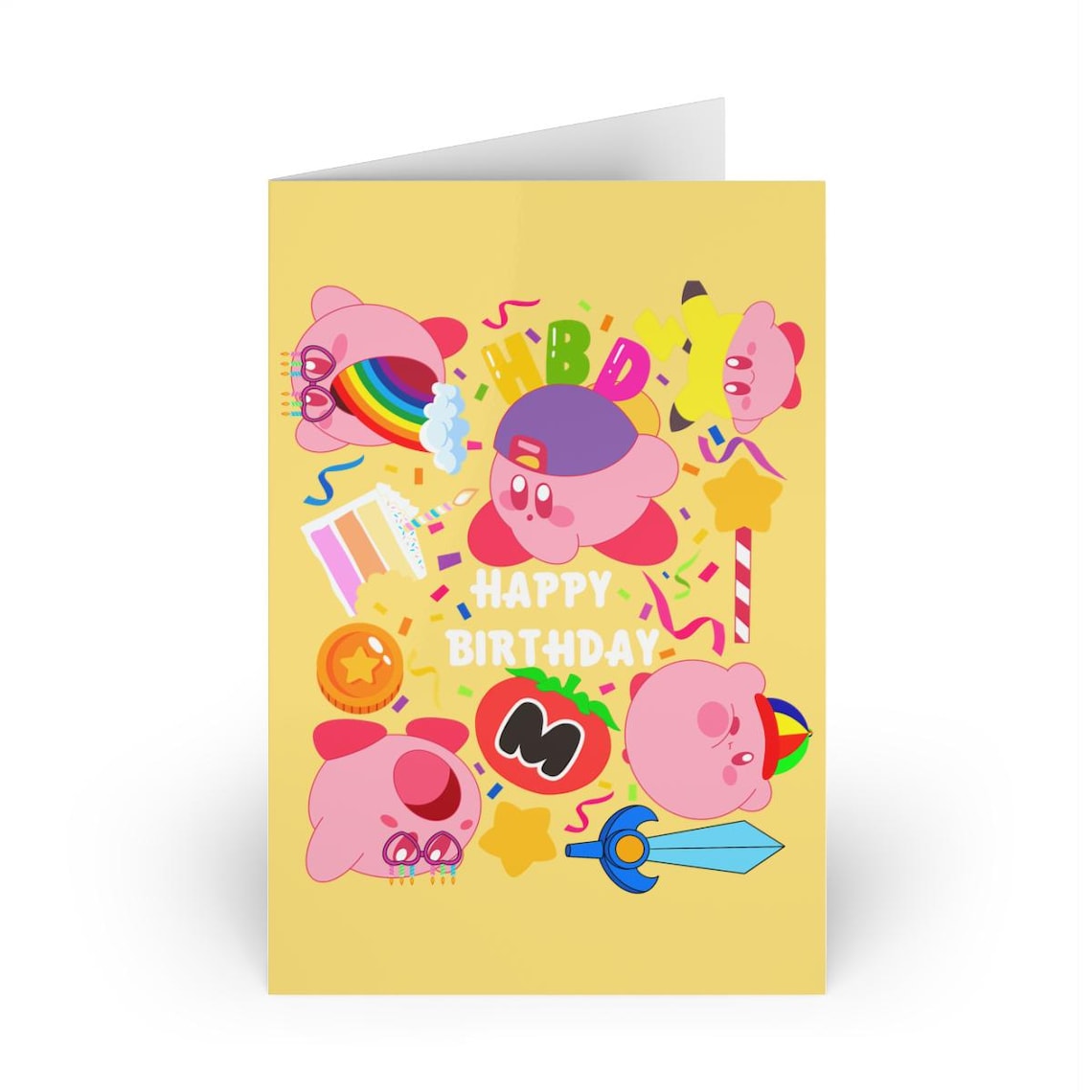 Kirby Birthday Card | Kirby Happy Birthday Card Greeting Cards Cute for ...