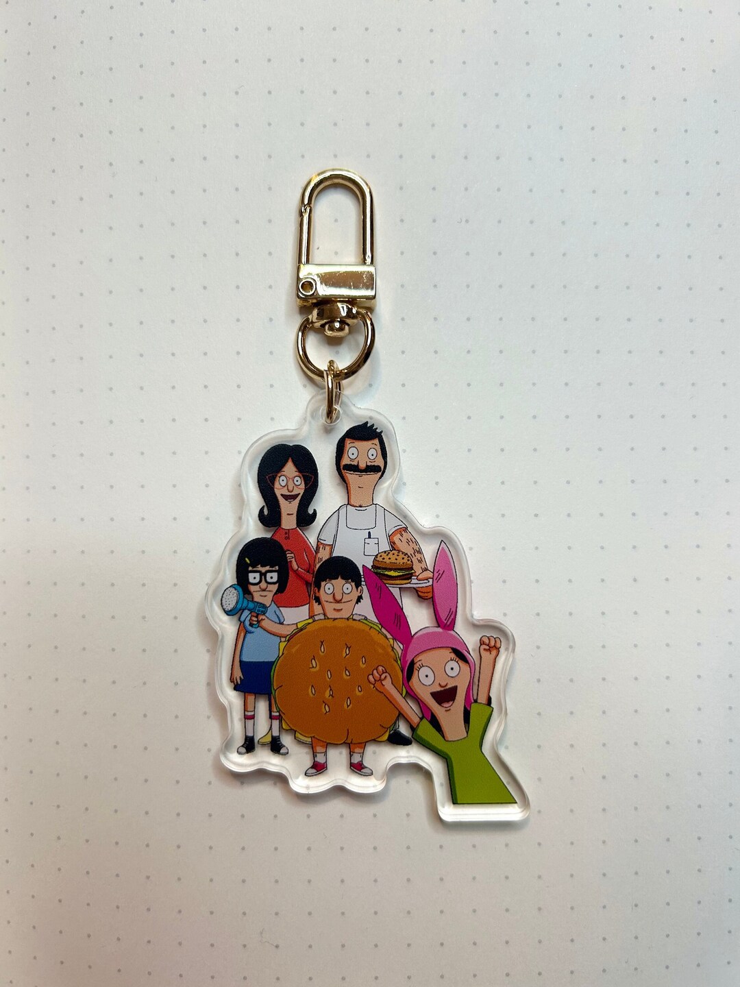 Bob's Burgers Keychain Bob Linda Tina Gene Louise - Etsy