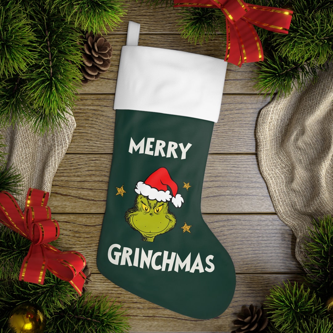 The Grinch Stocking the Grinch Grinchmas Holiday Stocking - Etsy