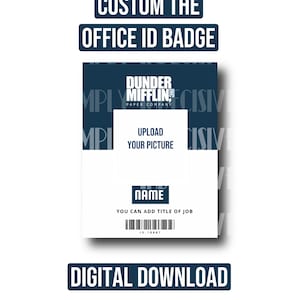 The Office Custom Employee ID Badge, Name Tag, Id Card, Cosplay ...