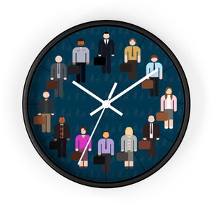 The Office Clock | the Office Logo Figure Dunder Mifflin Wall Clock ...