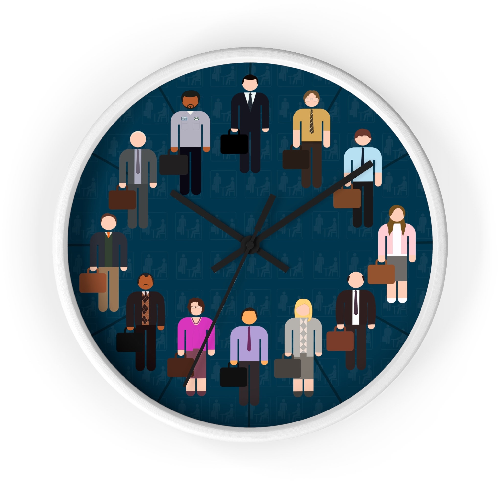 The Office Clock | the Office Logo Figure Dunder Mifflin Wall Clock ...