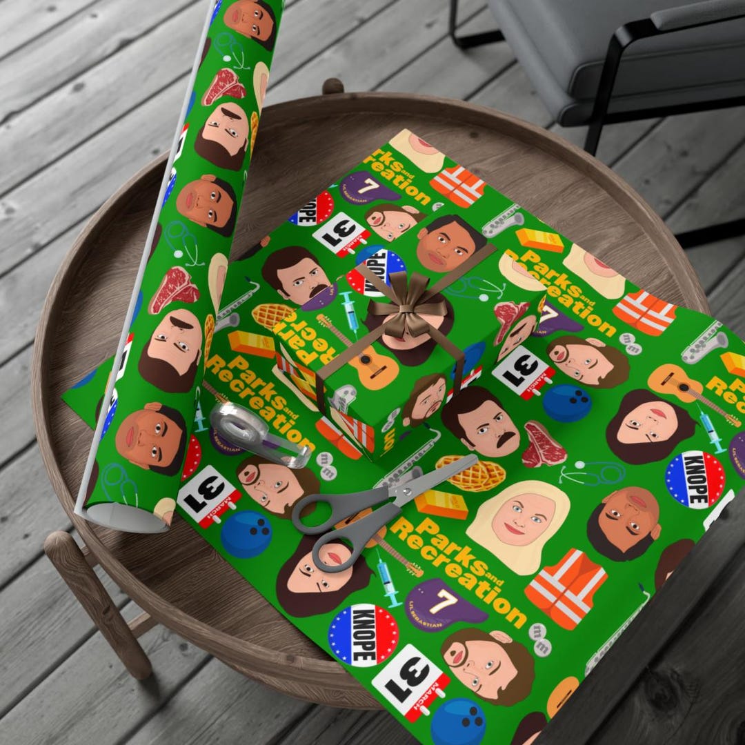 Parks and Rec Wrapping Paper Gift Wrap Papers Birthday Holiday ...