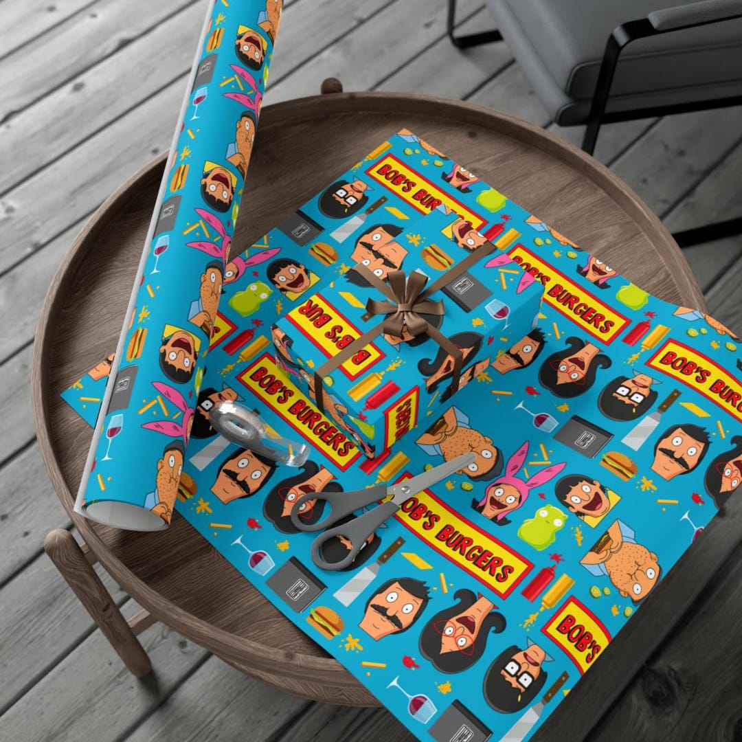 Bob's Burgers Wrapping Paper | Bob Linda Gene Louise Tina Belcher Gift ...