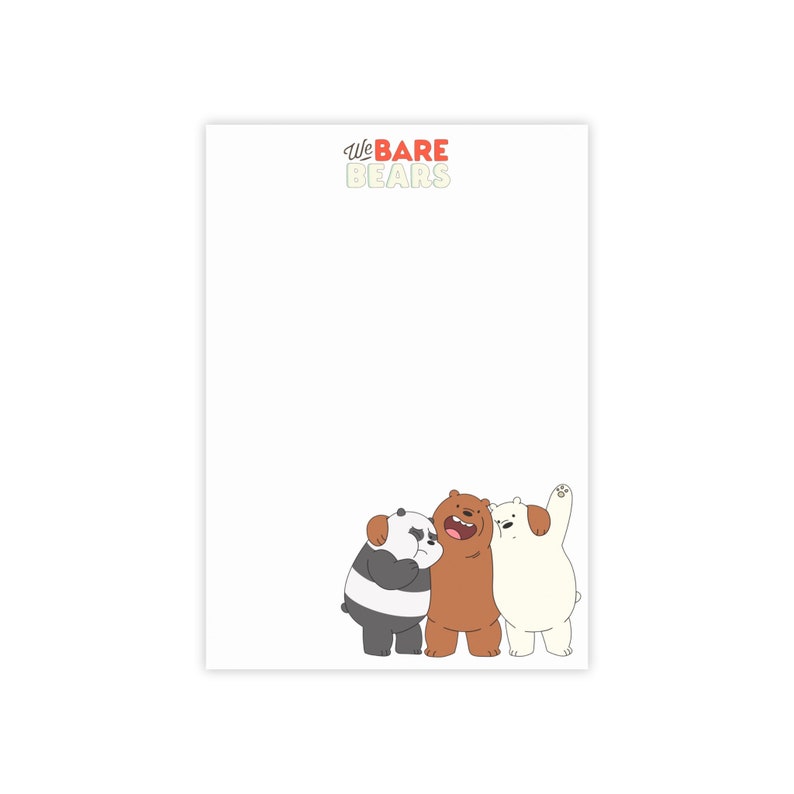 We Bare Bears Sticky Notes Pad | Grizzly Panda Ice Bear Post-it® Note ...