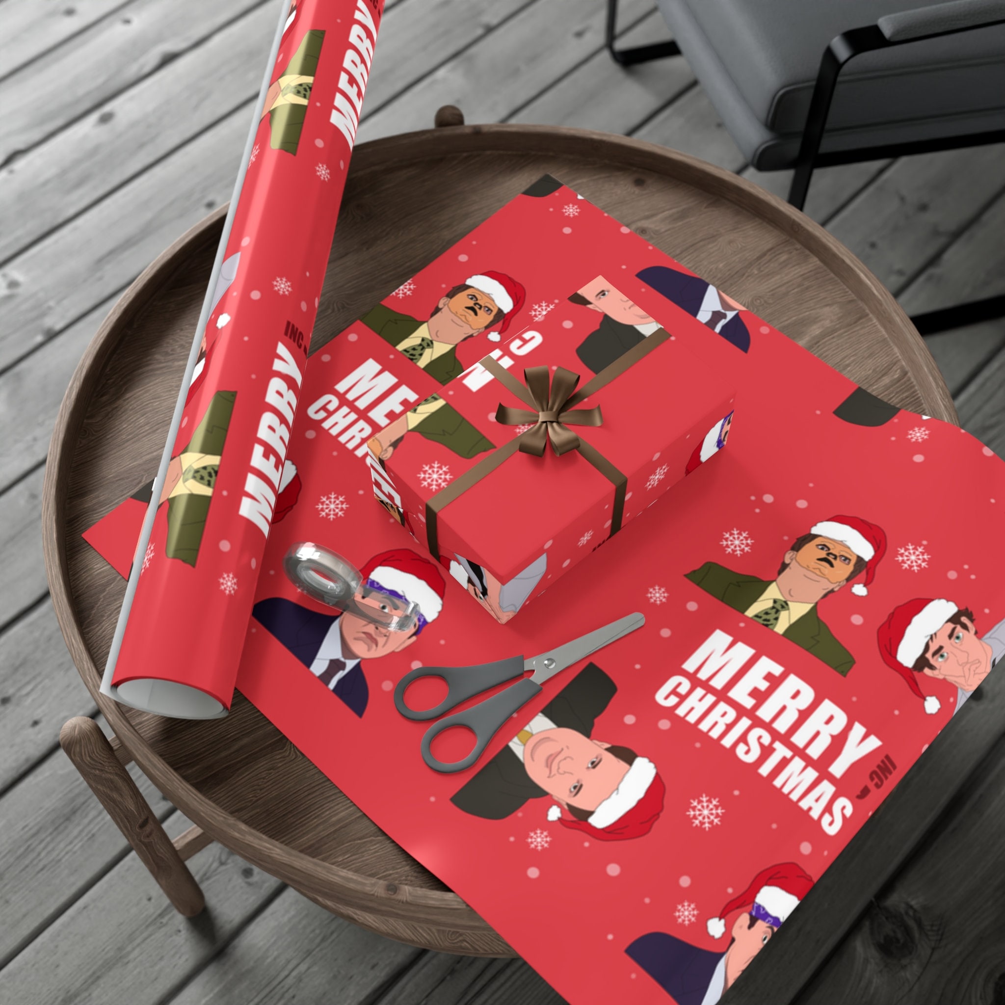 The Office Christmas Wrapping Paper Dunder Mifflin Gift Wrap Papers ...