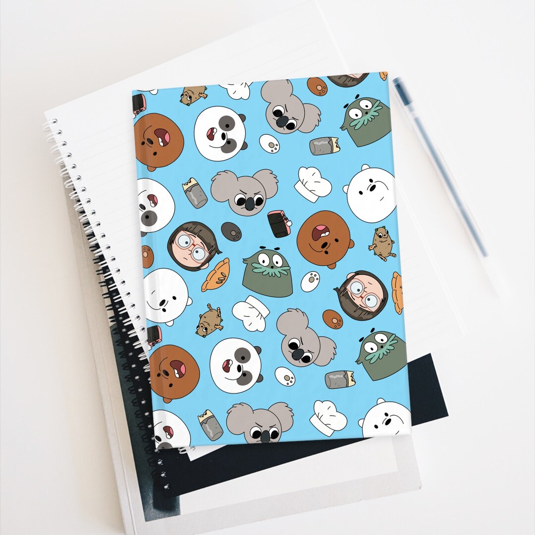 We Bare Bears Notebook Grizzly Panda Ice Bear Hardcover Journal Matte ...