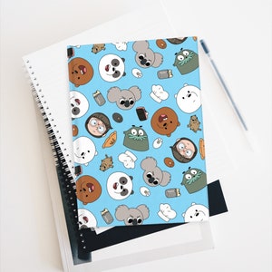 We Bare Bears Notebook | Grizzly Panda Ice Bear Hardcover Journal Matte ...