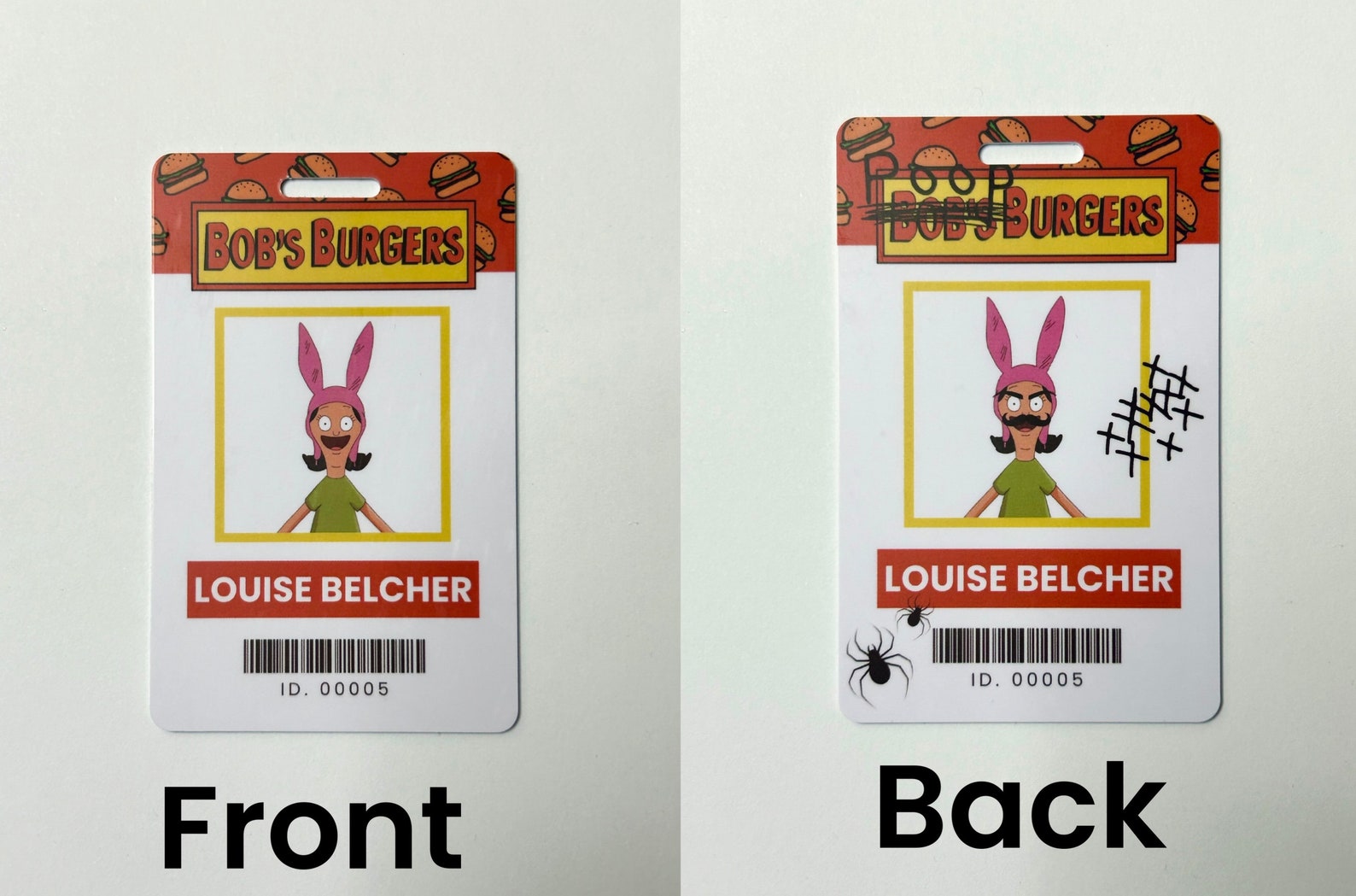 Bob's Burgers ID Badge Name Tag Cosplay Costume Dress up Prop Louise ...