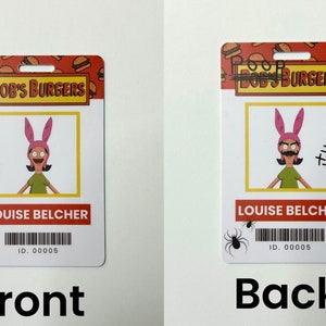 Bob's Burgers ID Badge Name Tag Cosplay Costume Dress up Prop | Louise ...
