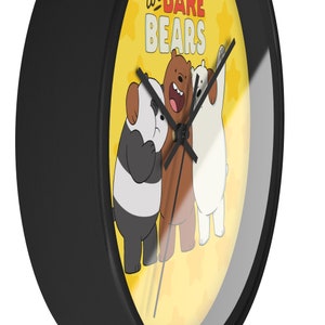 We Bare Bears Clock | Ice Bear Grizzly Panda Wall Clock Decoration ...