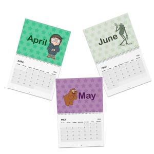 We Bare Bears Calendar (2025) Grizzly Panda Ice Bear Chloe Nom Nom ...