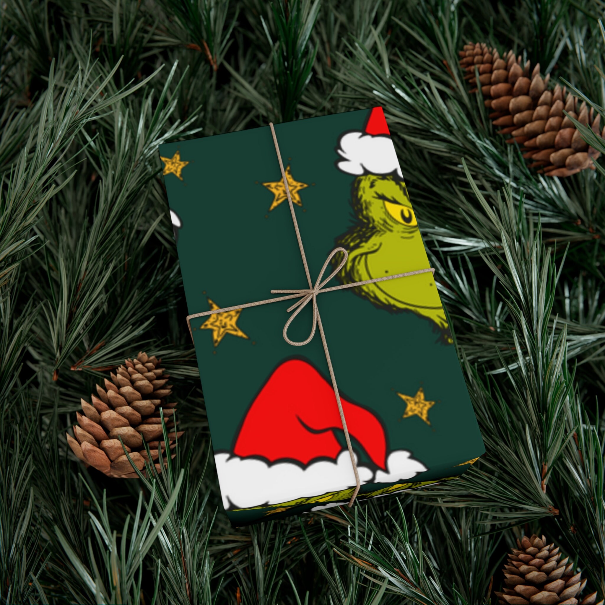 The Grinch Wrapping Paper Merry Christmas Grinch Gift Wrap Papers - Etsy