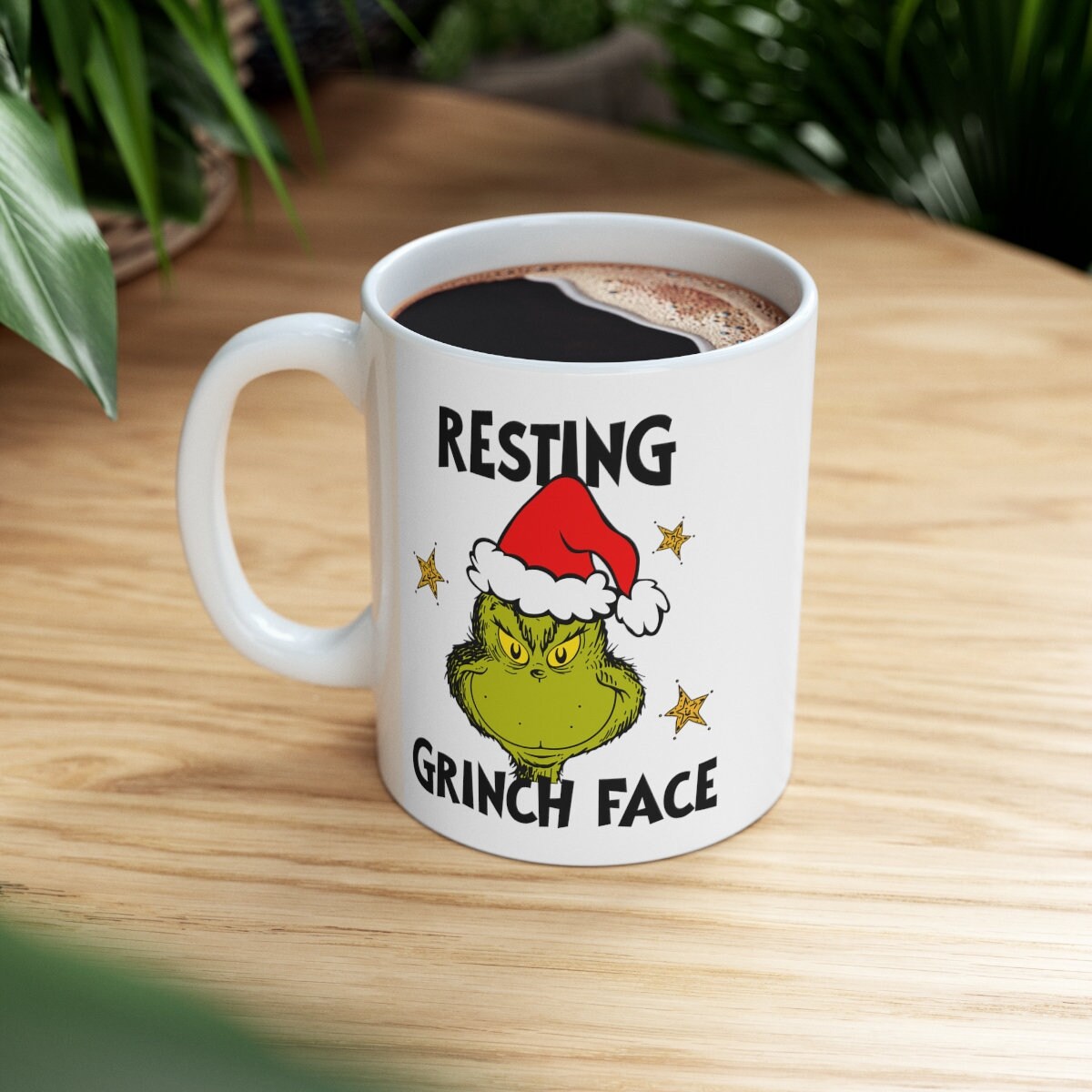 The Grinch Mug Resting Grinch Face Christmas Mug Ceramic Mug 11oz Cup ...