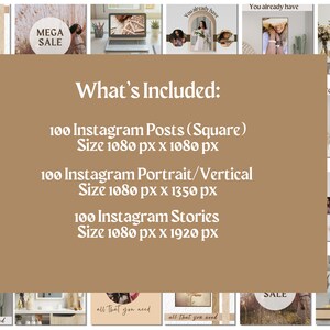 Boho Themed Canva Instagram Template Bundle | Canva Template Bundle Kit ...