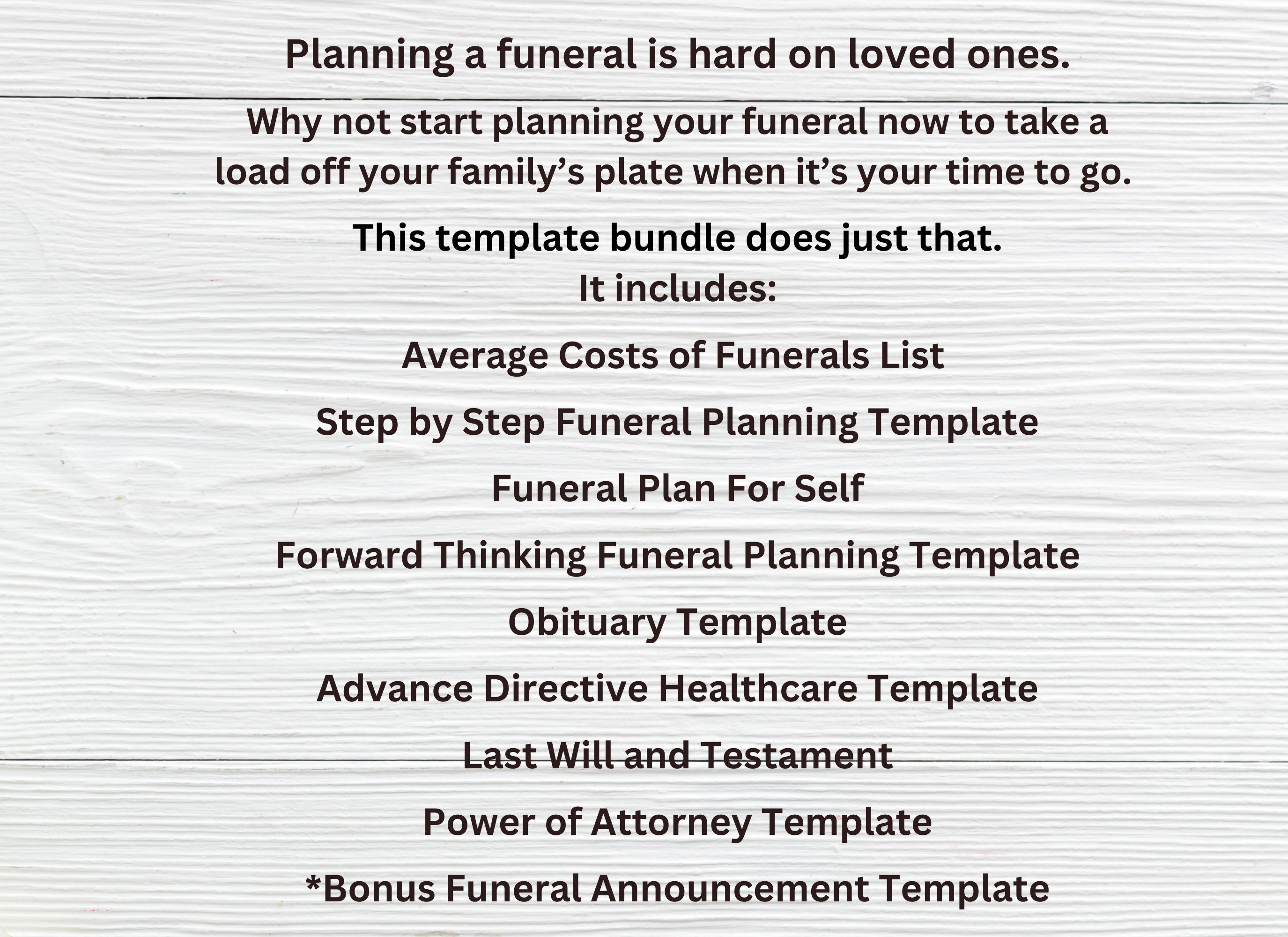 Funeral Planning Template Bundle, Emergency Binder, Celebration of Life ...