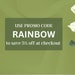 Colorful Rainbow Celebration of Life Funeral Announcement Template ...
