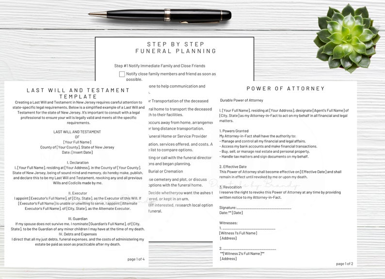 Funeral Planning Template Bundle, Emergency Binder, Celebration of Life ...