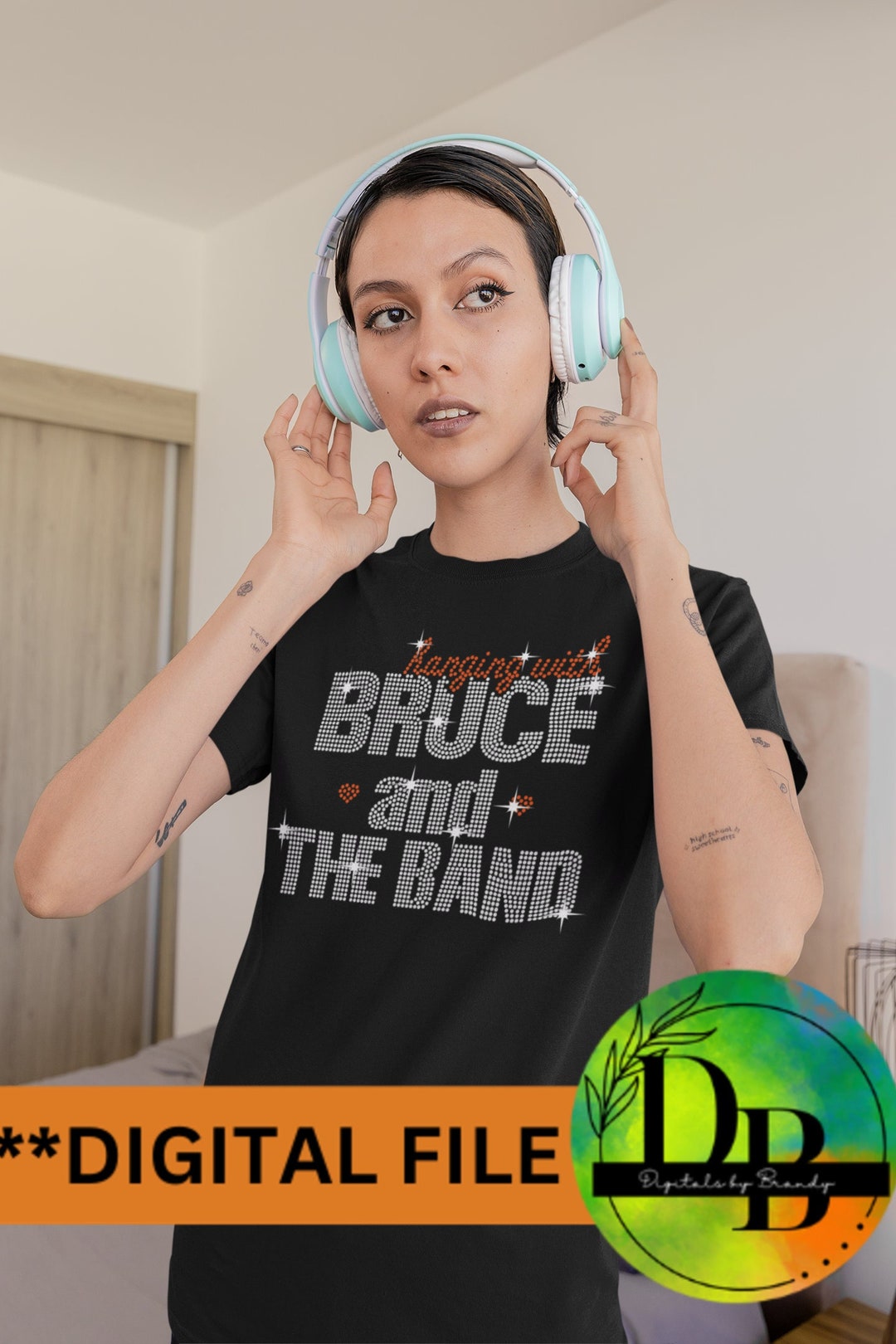 Springsteen Rhinestone Template, Rhinestone SVG Digital File ...