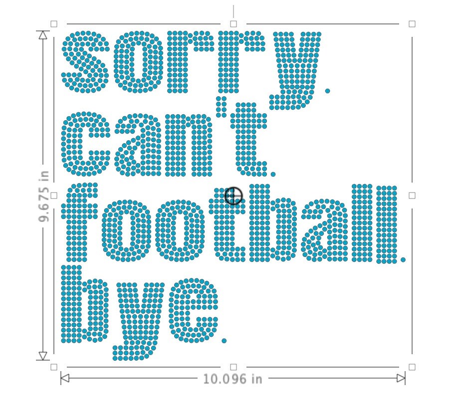 Sorry Can't Football Bye Rhinestone Template, SVG Digital File Instant ...
