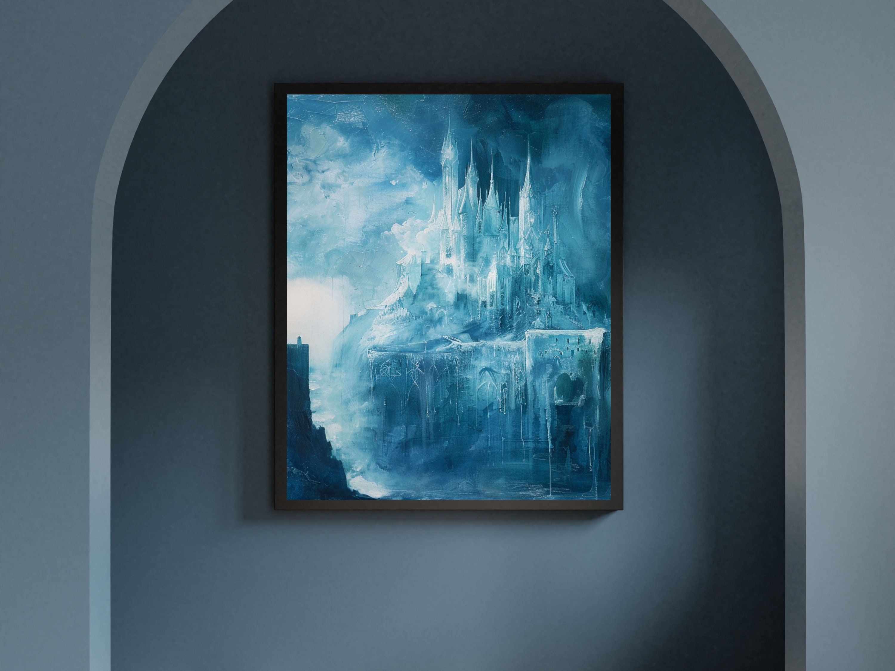 Printable Vintage Frozen Elsa Oil Painting Set of 3 Download Art, Ice ...