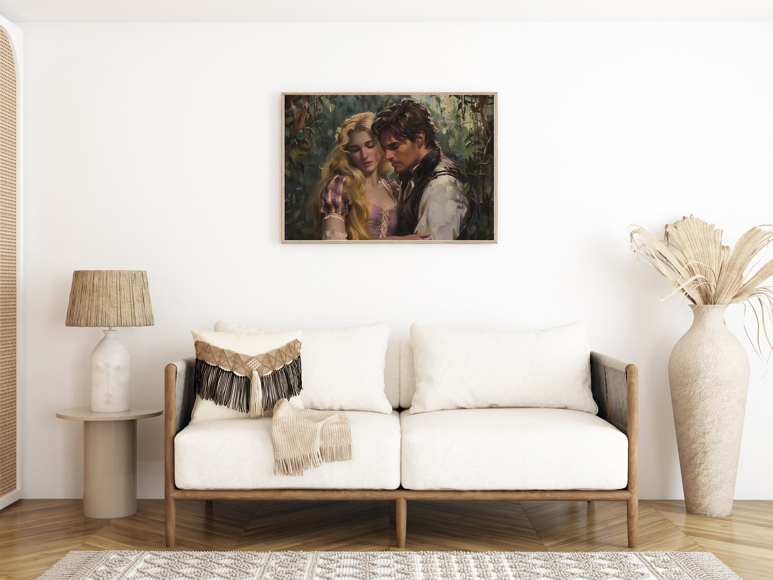 Printable Vintage Rapunzel Oil Painting Set of 3 Download Art, Tangled ...