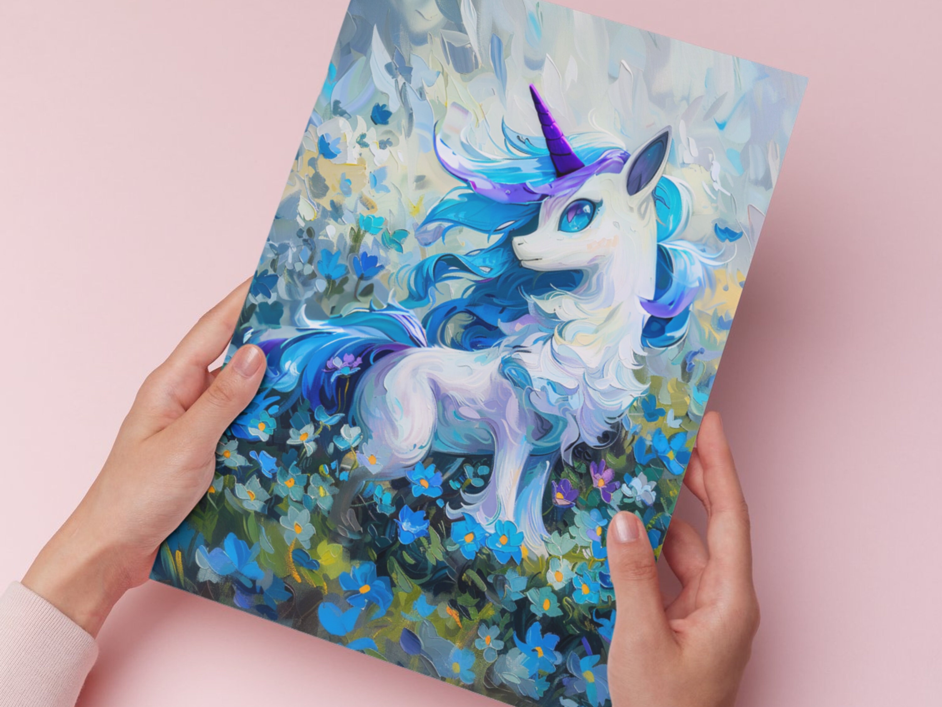 Printable POKEMON Oil Painting Set of 3 Download Art, Spring Floral ...