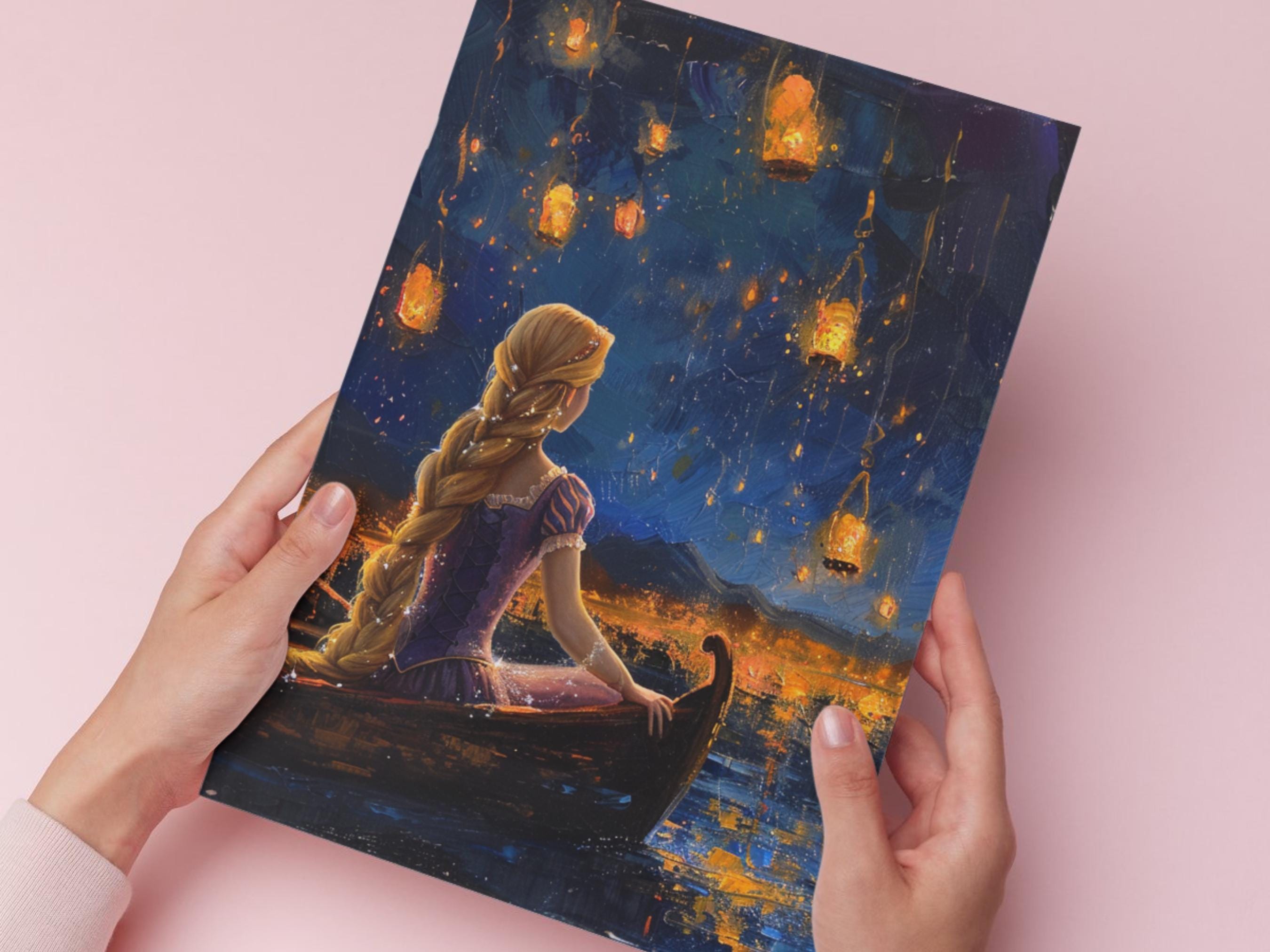 Printable Vintage Rapunzel Fairytale Landscape Art Print, Landscape Oil ...