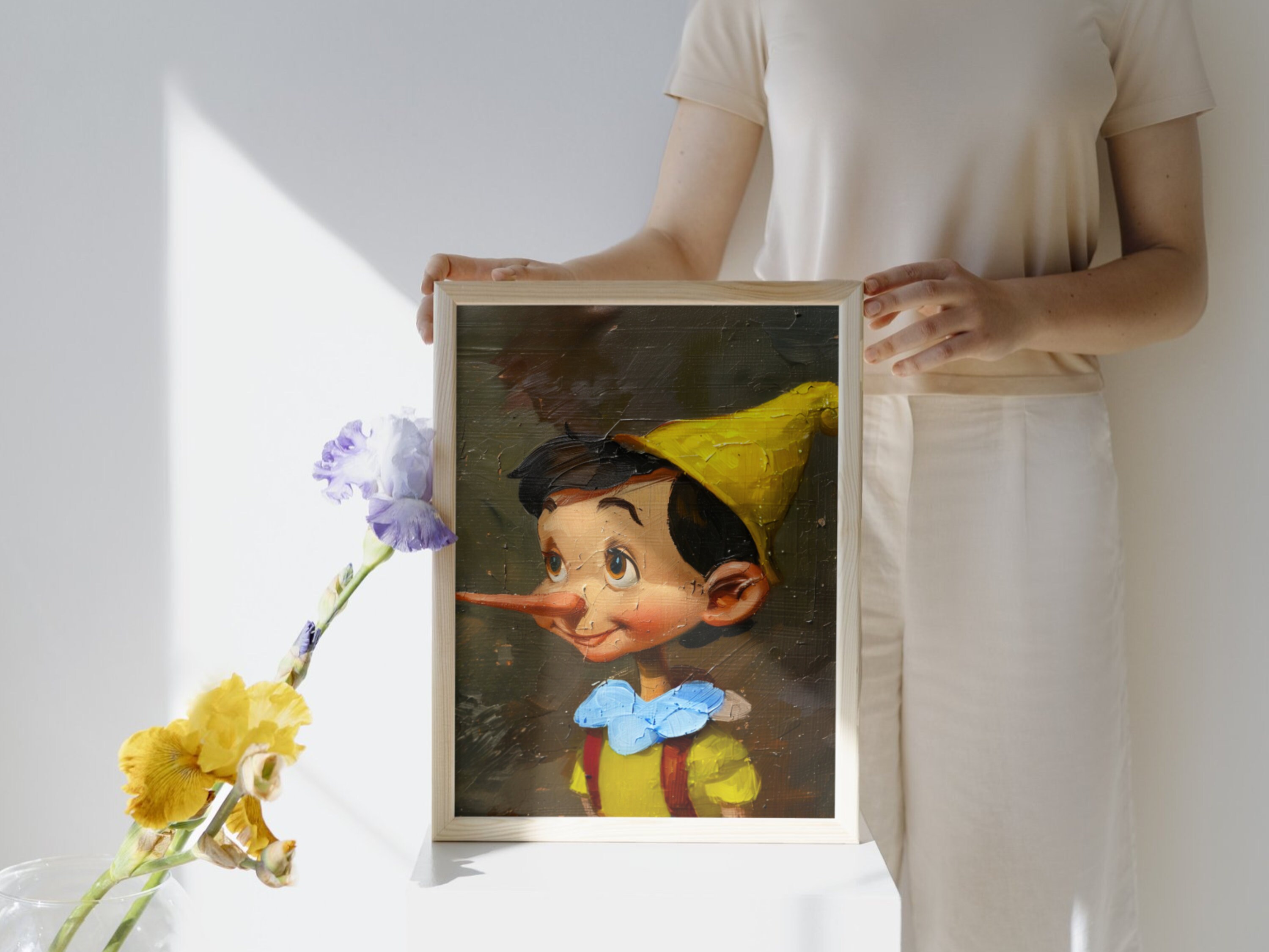 Printable Vintage PINOCCHIO Oil Painting Download Art, Character Art ...