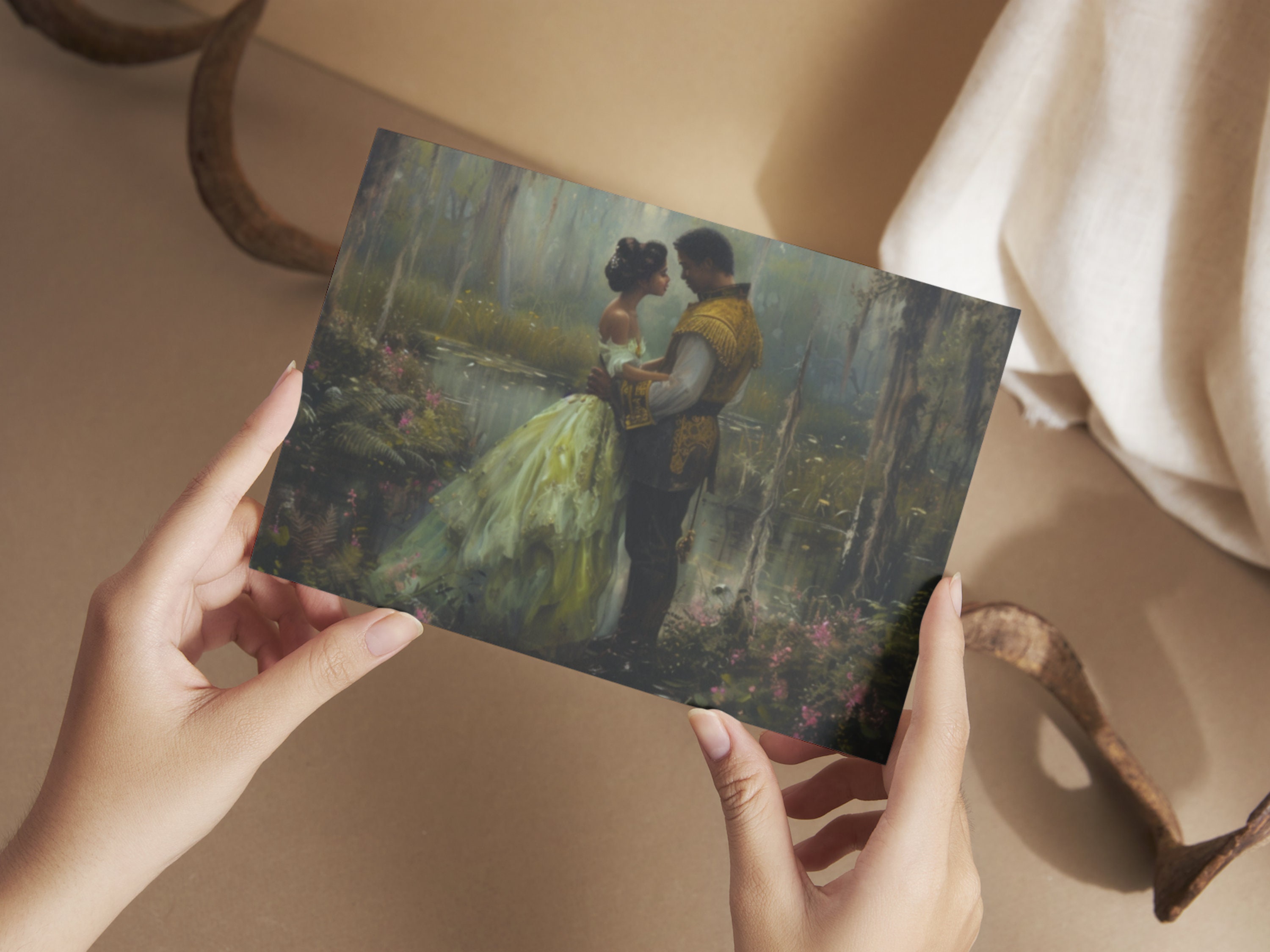 Printable Princess and the Frog Tiana Vintage Fairytale Landscape Print ...