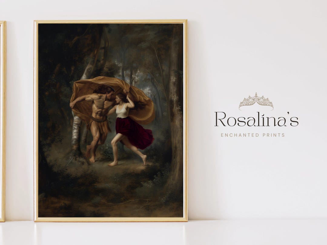 Printable Vintage TARZAN Fairytale Landscape Art Print, Landscape Oil ...