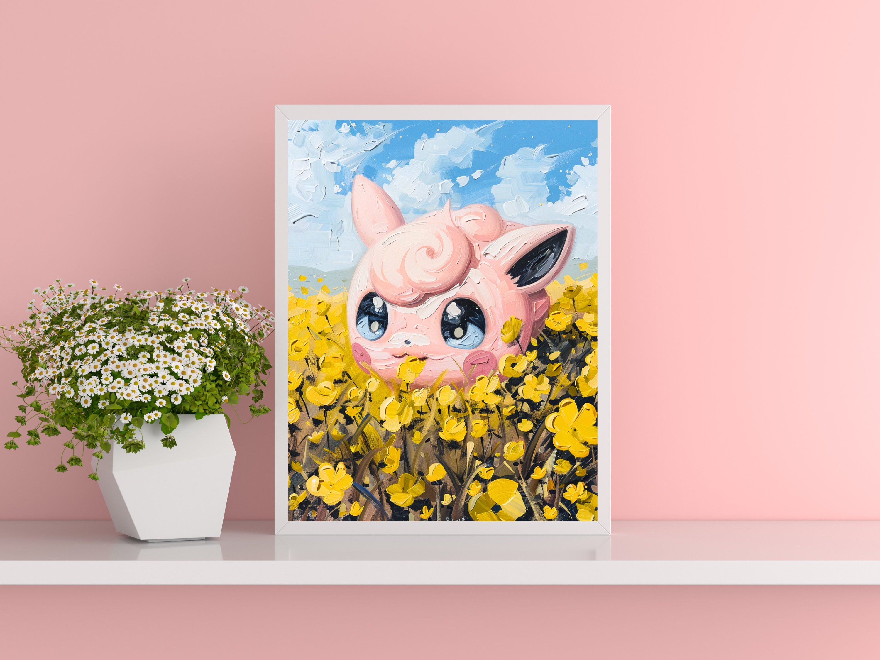 Printable POKEMON Oil Painting Set of 3 | Download Art, Spring Floral ...