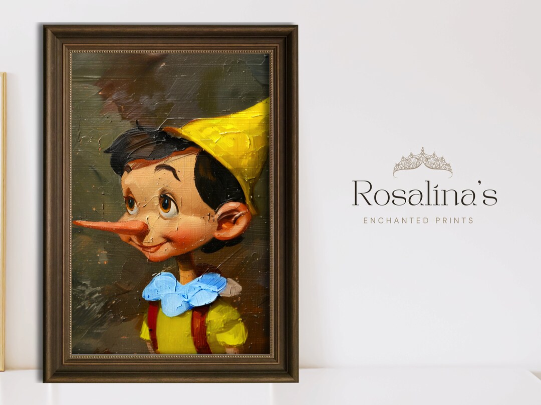 Printable Vintage PINOCCHIO Oil Painting | Download Art, Character Art ...