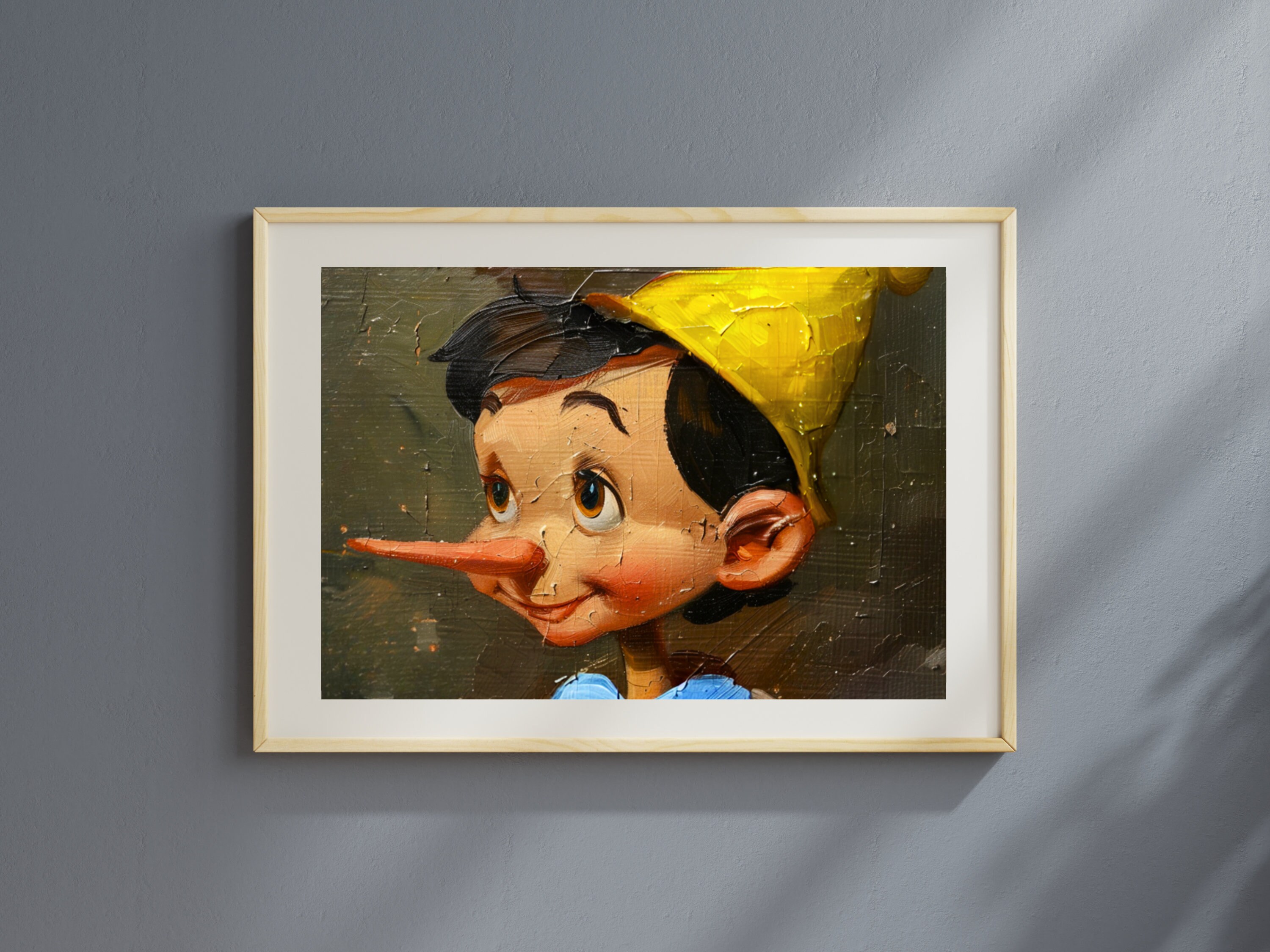 Printable Vintage PINOCCHIO Oil Painting Download Art, Character Art ...