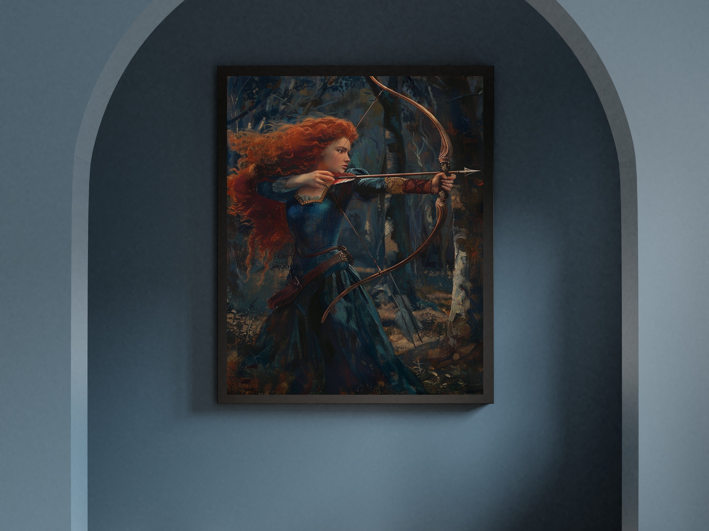 Printable Vintage Merida Oil Painting Set of 3 | Download Art, Tangled ...