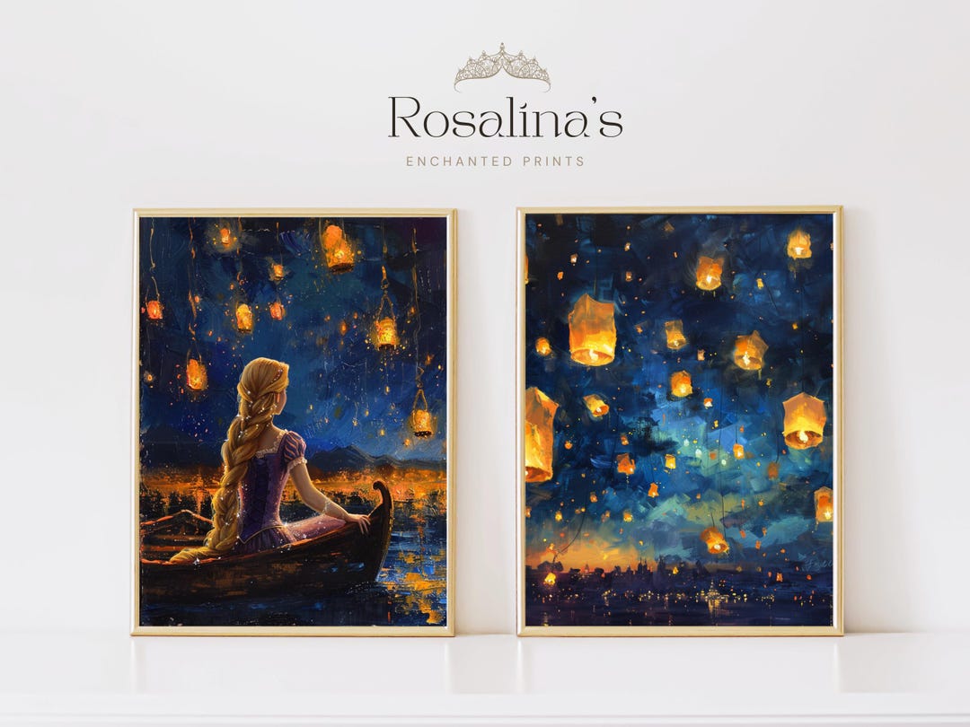 Printable Vintage Rapunzel Fairytale Landscape Art Print, Landscape Oil ...