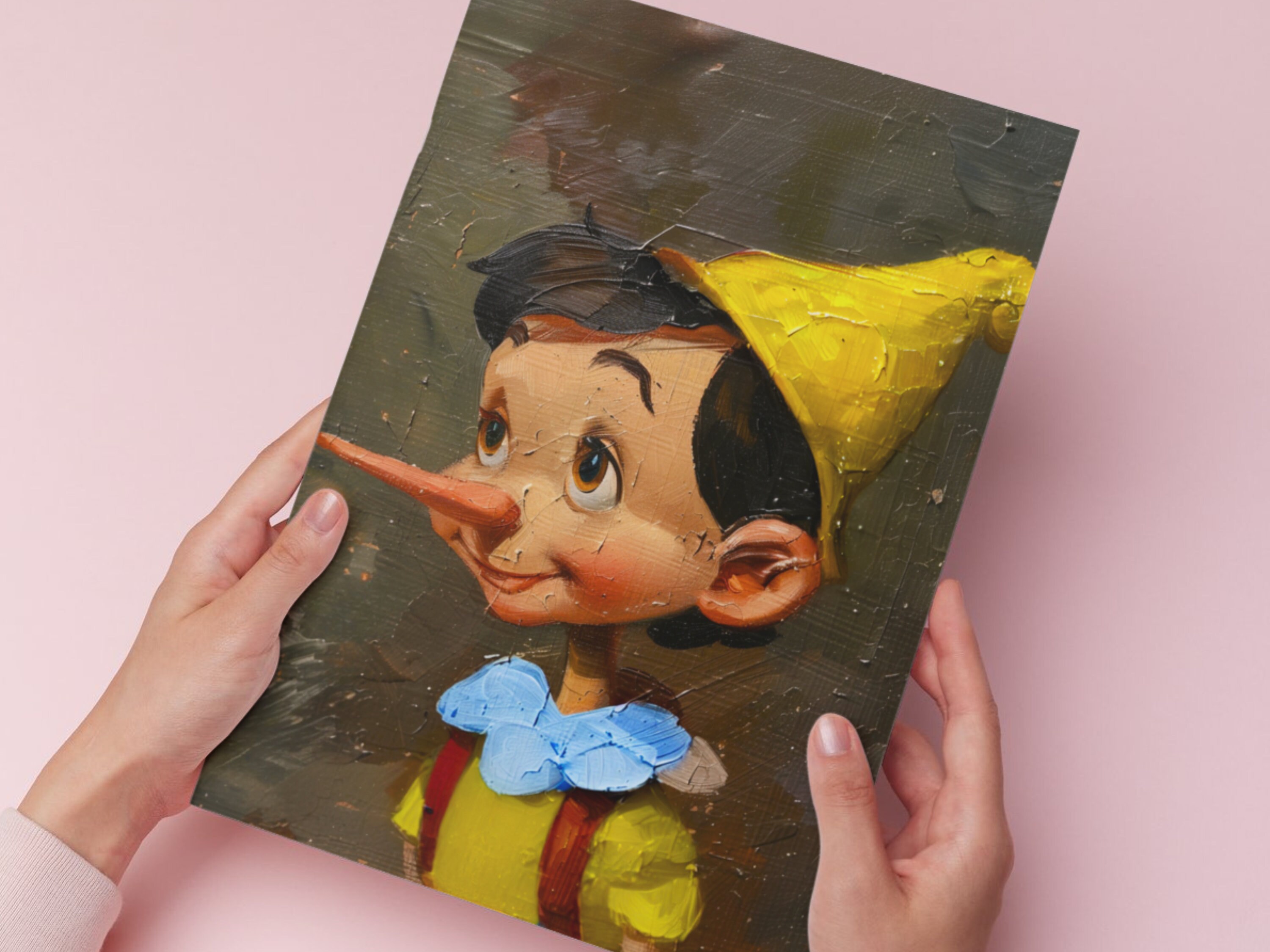 Printable Vintage PINOCCHIO Oil Painting Download Art, Character Art ...