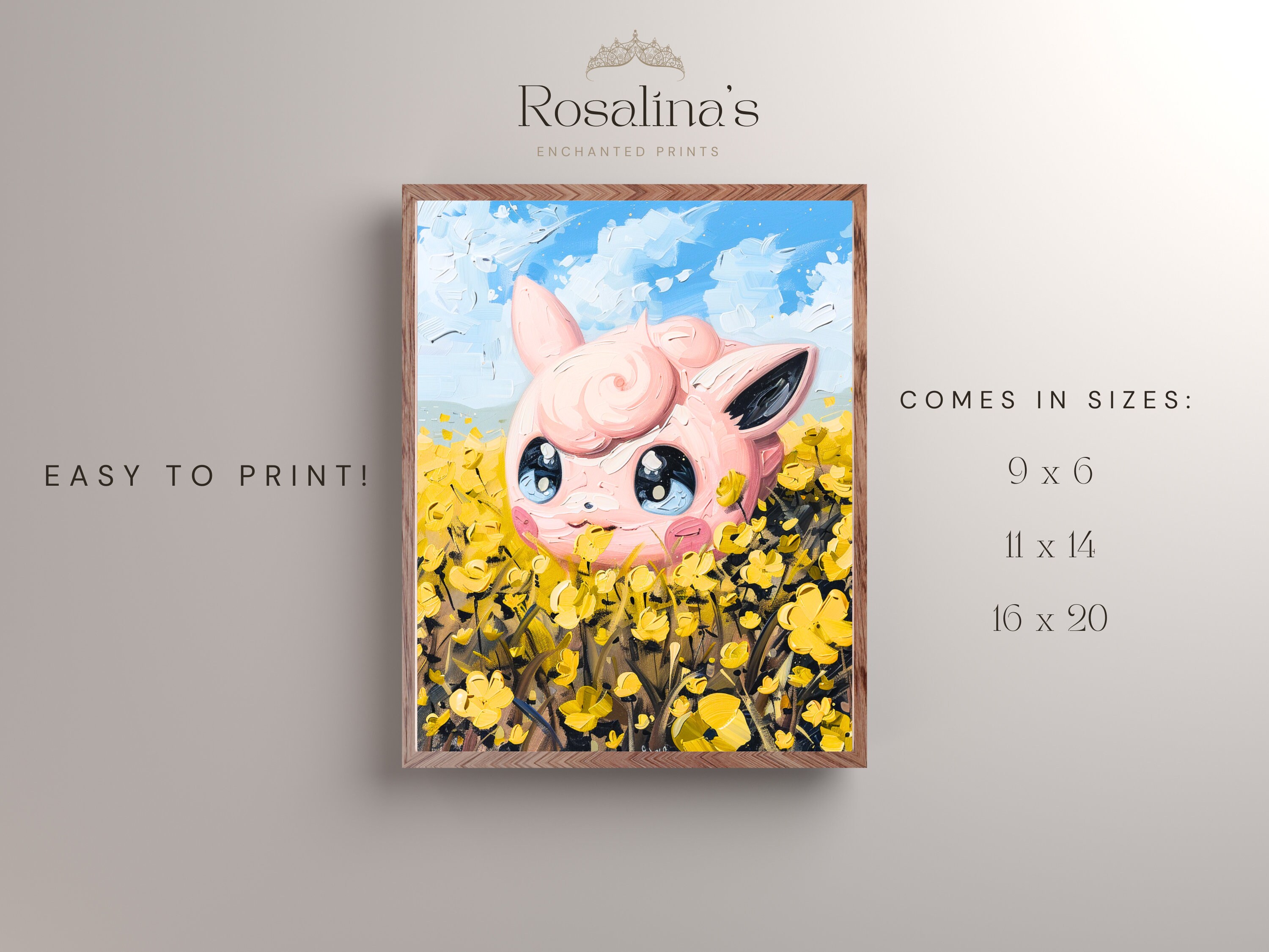 Printable POKEMON Oil Painting Set of 3 | Download Art, Spring Floral ...
