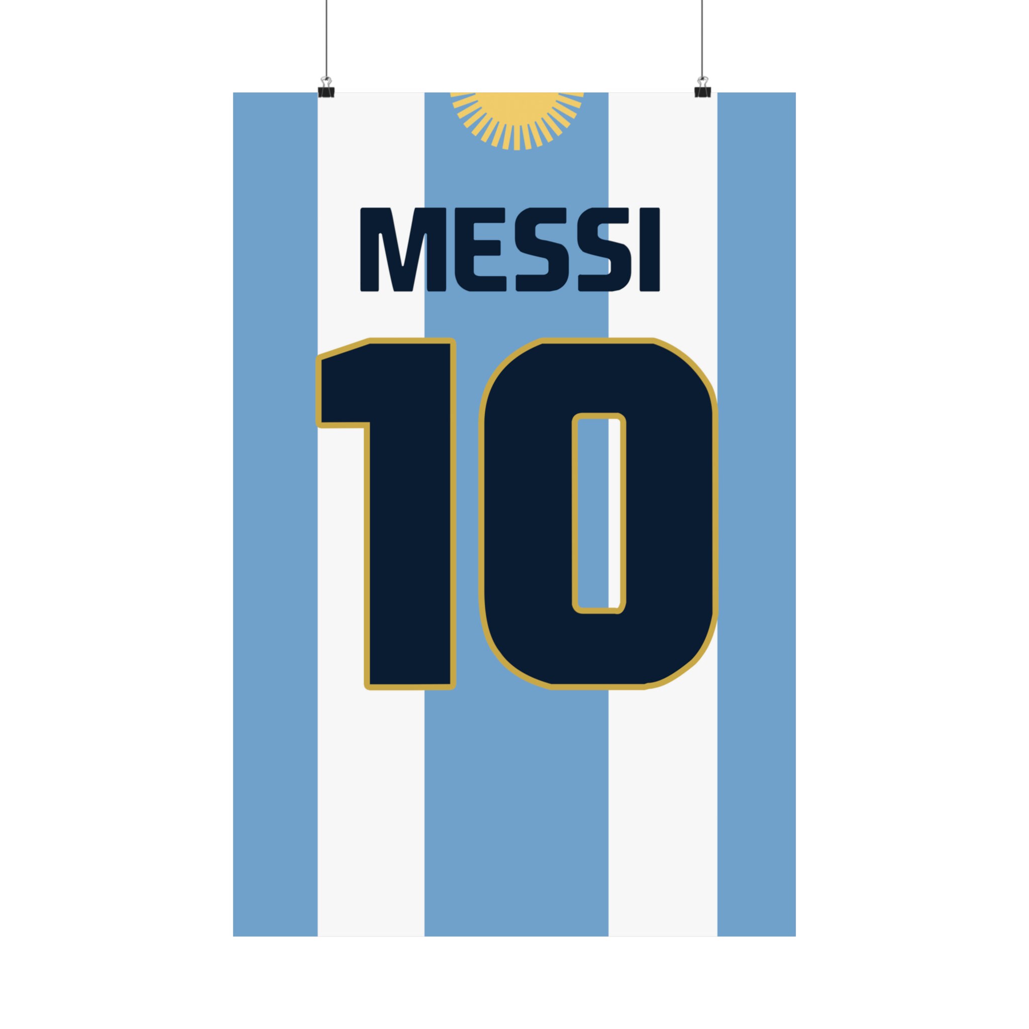 Messi 10 Poster, Soccer Gift, Football Gift, Messi Jersy, Argentina ...